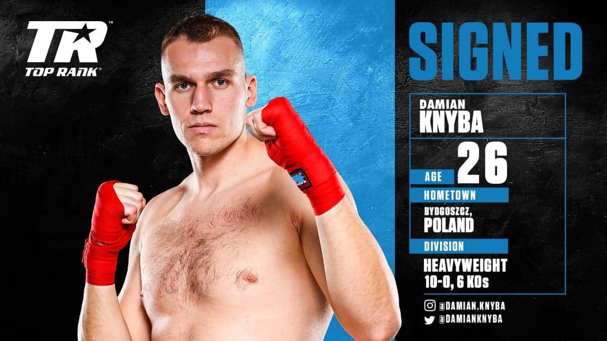 Top Rank signs unbeaten Polish heavyweight Damian Knyba
