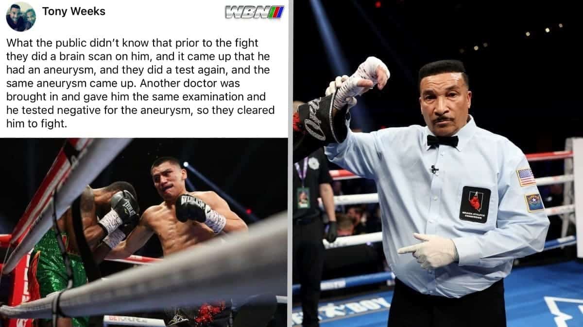 Boxing referee Tony Weeks faces being fired over bombshell claim