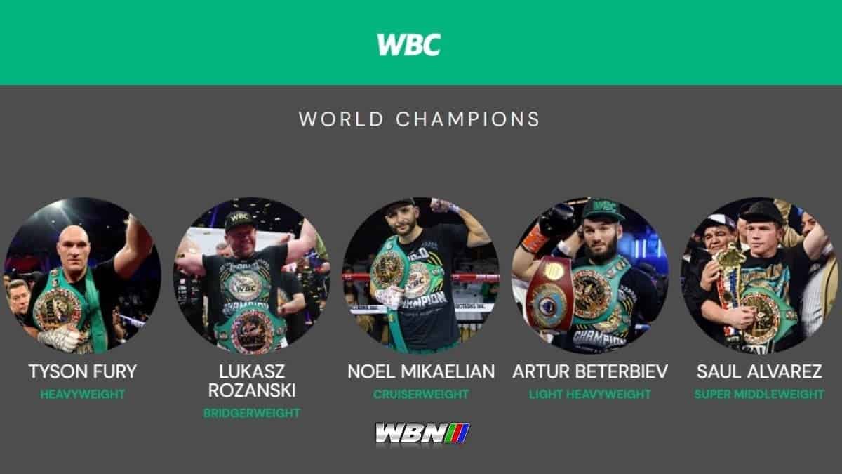All 41 of the current World Boxing Council champions - World Boxing News