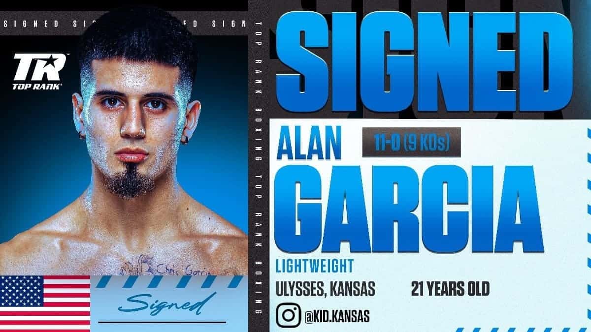 Alan Garcia makes dream come true after signing with Top Rank - World Boxing News