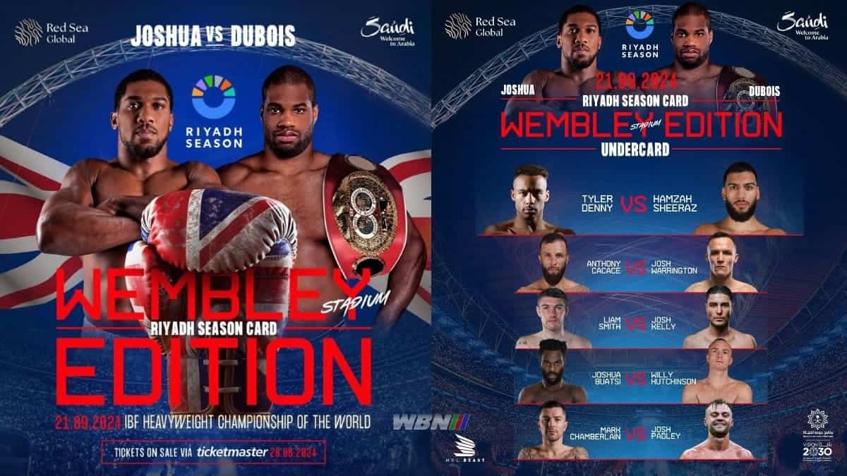 Riyadh Season: Wembley Edition - Full card revealed for Sept 21