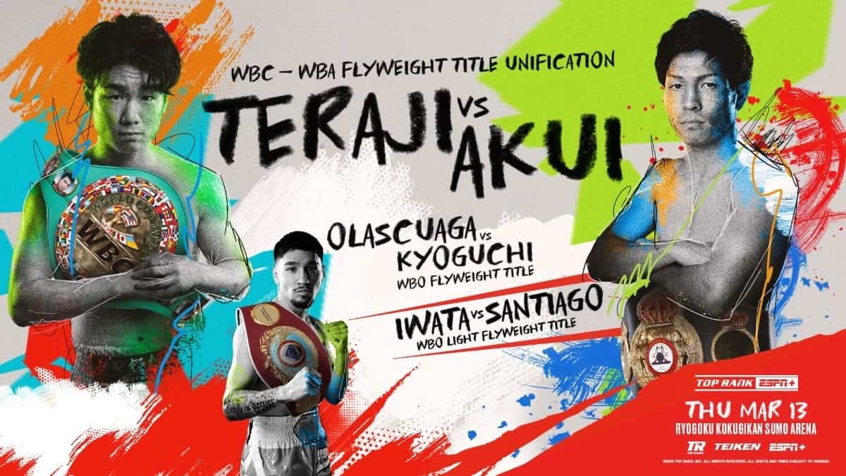 Kenshiro Teraji vs Seigo Yuri Akui unification live on ESPN - World ...