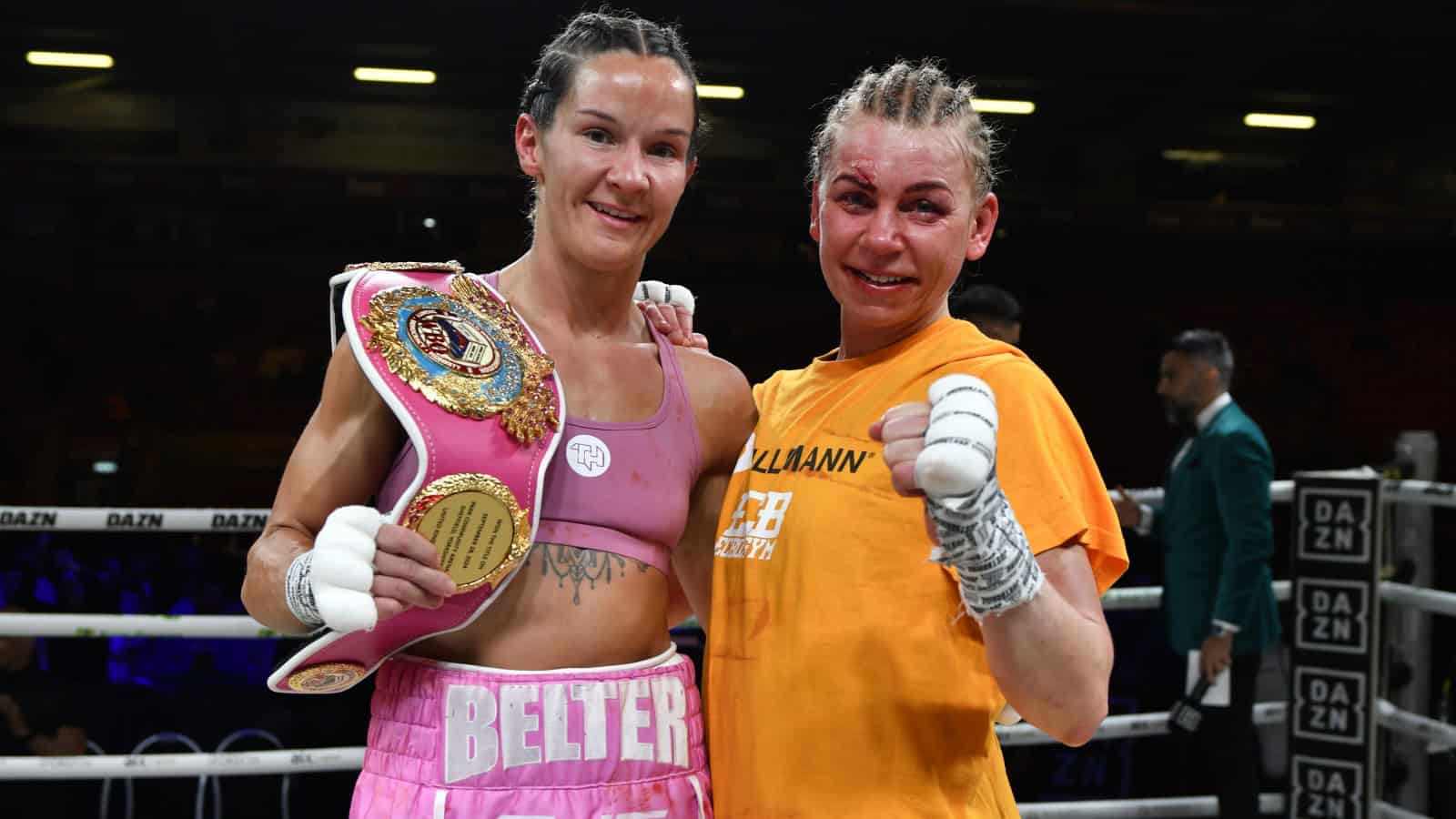 Terri Harper retains title as foe suffers horror cut