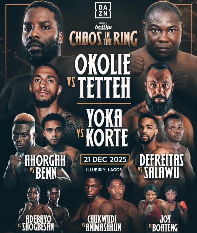 Lawrence Okolie vs. Ebenezer Tetteh | DAZN - 21 December 2025 - BoxRec